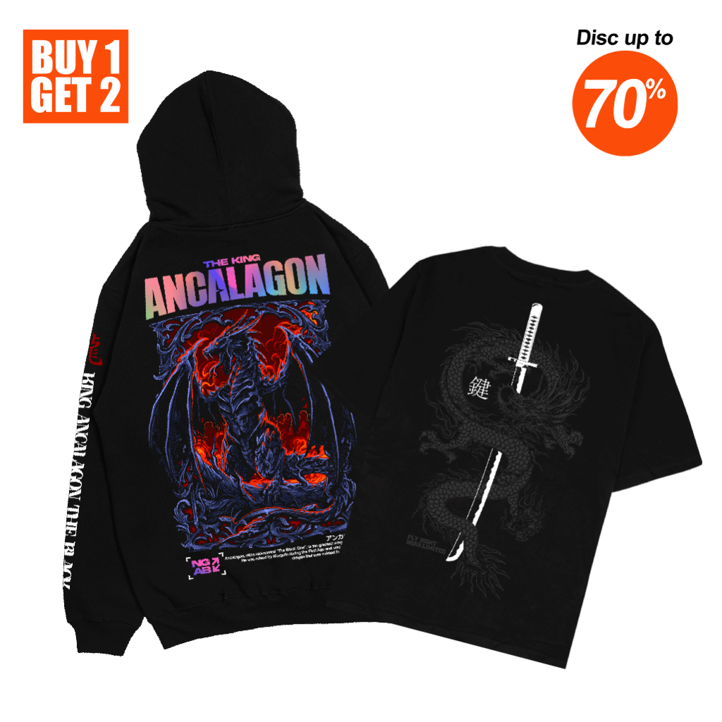 Jual Buy 1 Get 2 Ngab Kaos Baju Distro Bundling Hoodie Ancalagon, fly ...