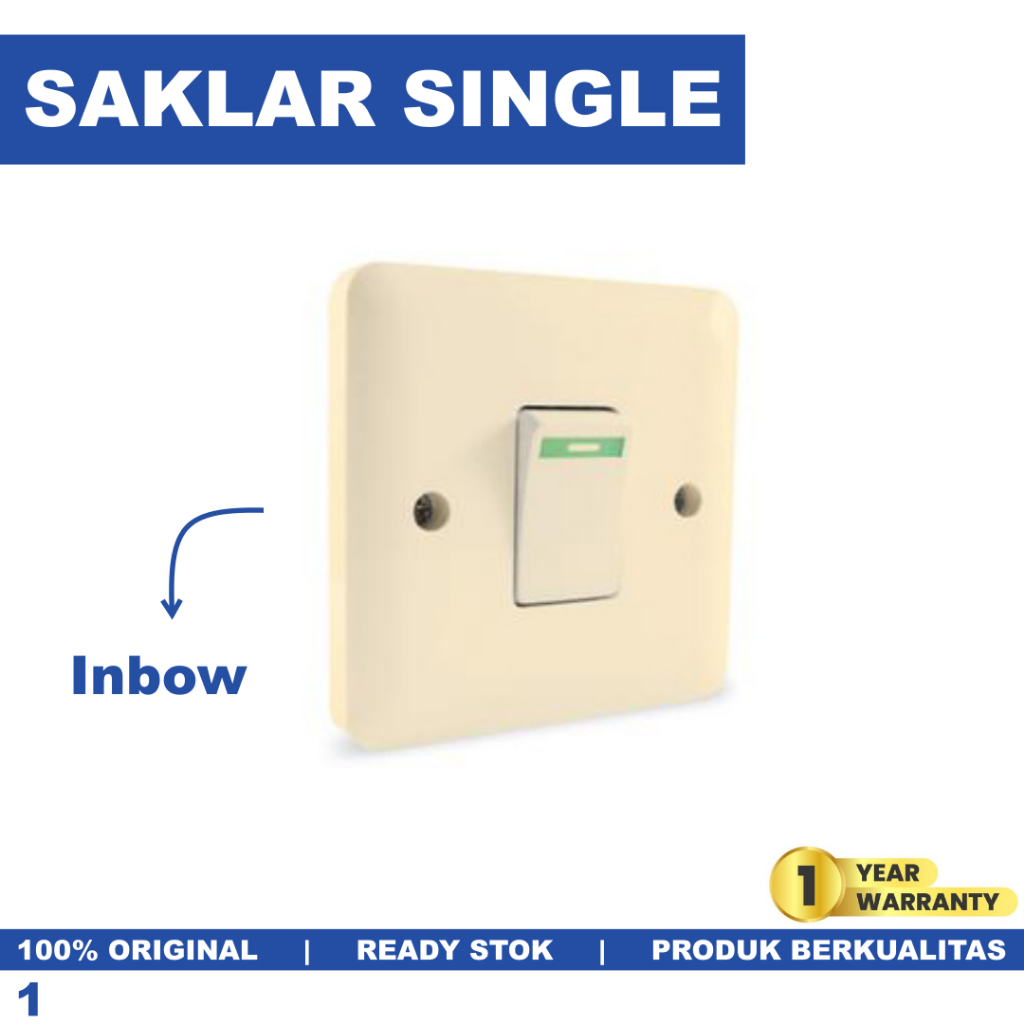 Jual Saklar Engkel Single Inbow Tunggal Tanam Dinding IB VISICOM VS901 ...
