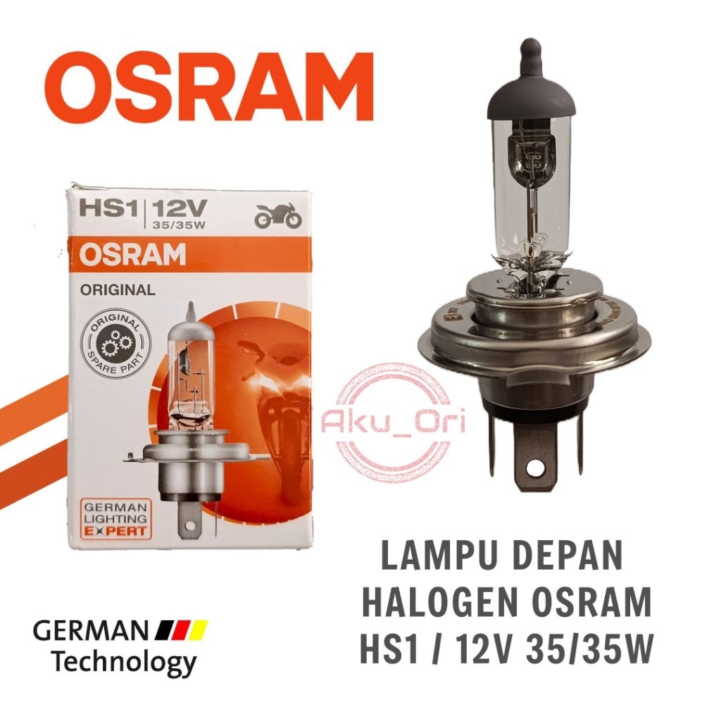 Jual BOHLAM DEPAN HALOGEN OSRAM HS1 12V 35/35 WATT Lampu depan untuk ...