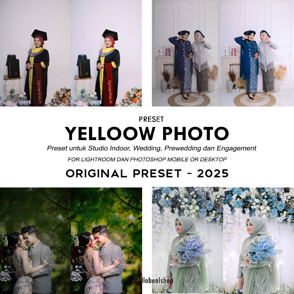 Jual PRESET YELLOOW PHOTO CLEAN STUDIO WEDDING WISUDA PRAWEDDING FOR ...