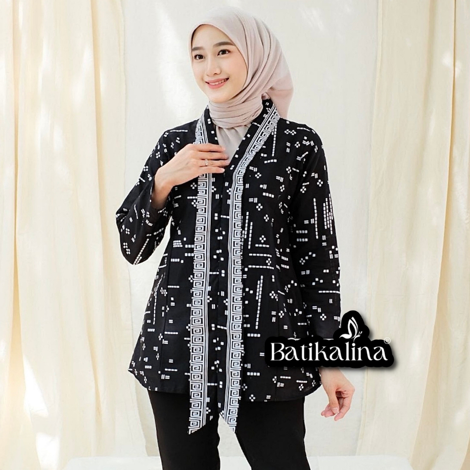 Jual Baju Batik Wanita Modern Atasan Blouse Batik Kerja Wanita Kantor M ...