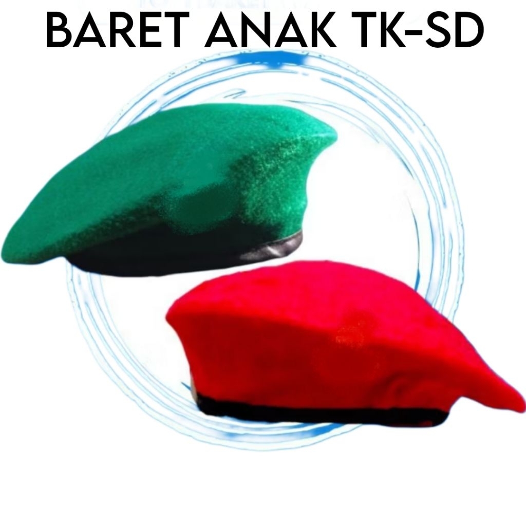 Jual BARET WARNA MERAH & HIJAU UNTUK ANAK TK-SD / BARET KARNAVAL LAKI ...