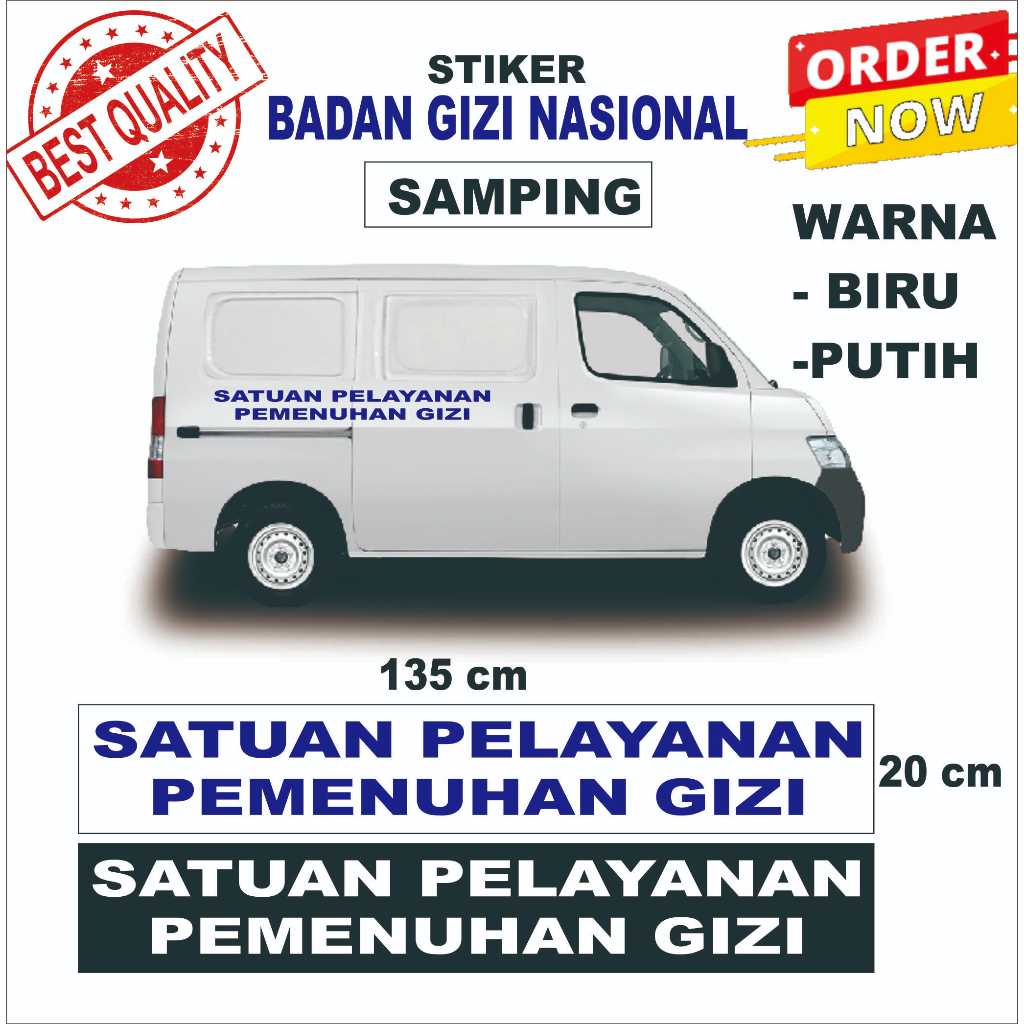 Jual Stiker BGN SPPG MBG Mobil Granmax Box | Shopee Indonesia