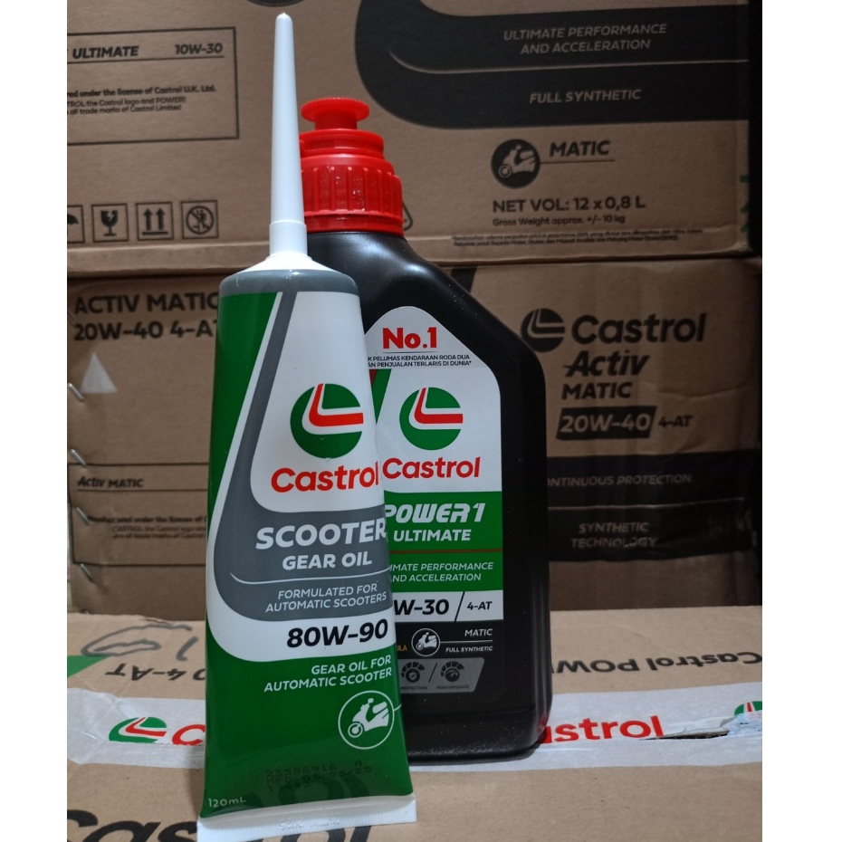 Jual PAKET OLI MESIN CASTROL ULTIMATE 10w-30 800ml DAN GARDAN CASTROL ...