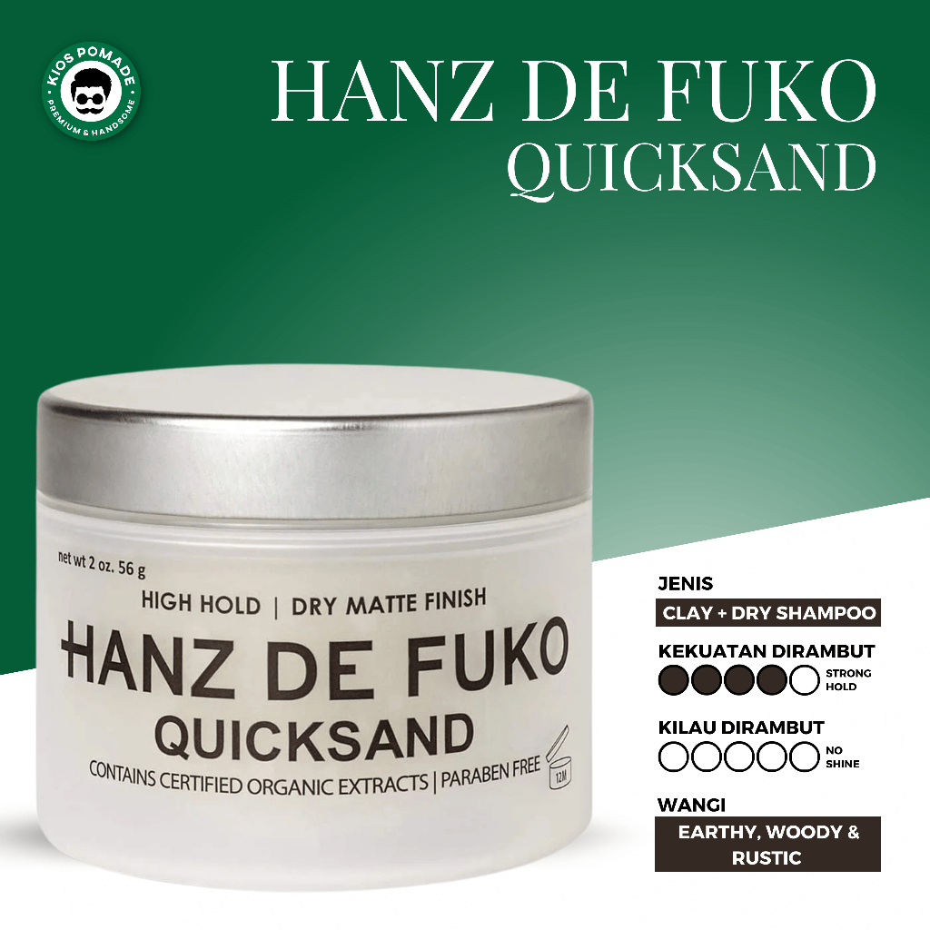 Jual HANZ DE FUKO QUICKSAND QUIKSAND Original - Pomade Clay Import ...