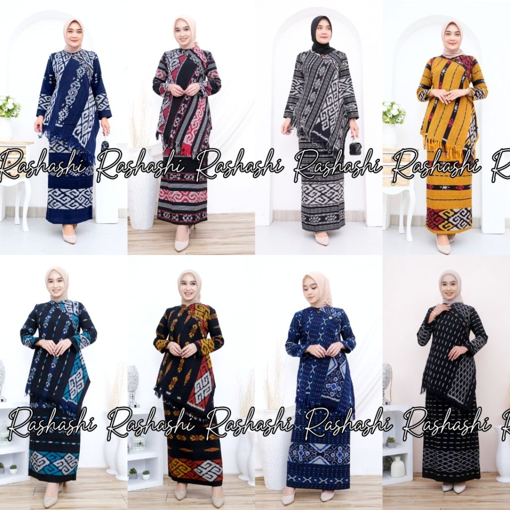 Jual AFIKA SET Setelan rok tenun troso asli jepara panjang motif etnik ...