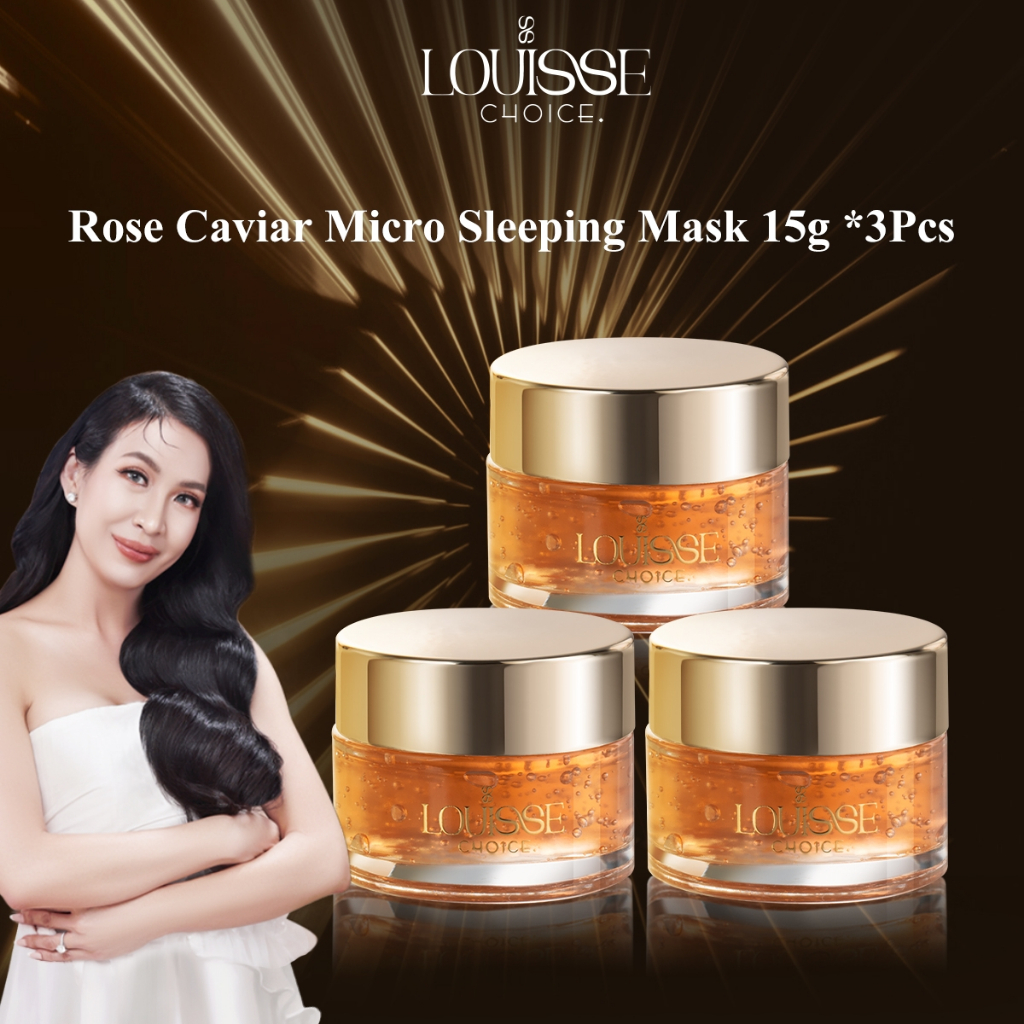 Jual [VO] [GET 3] LOUISSE CHOICE Rose Caviar Micro Sleeping Mask Travel Size 45g Bifida Ferment ...