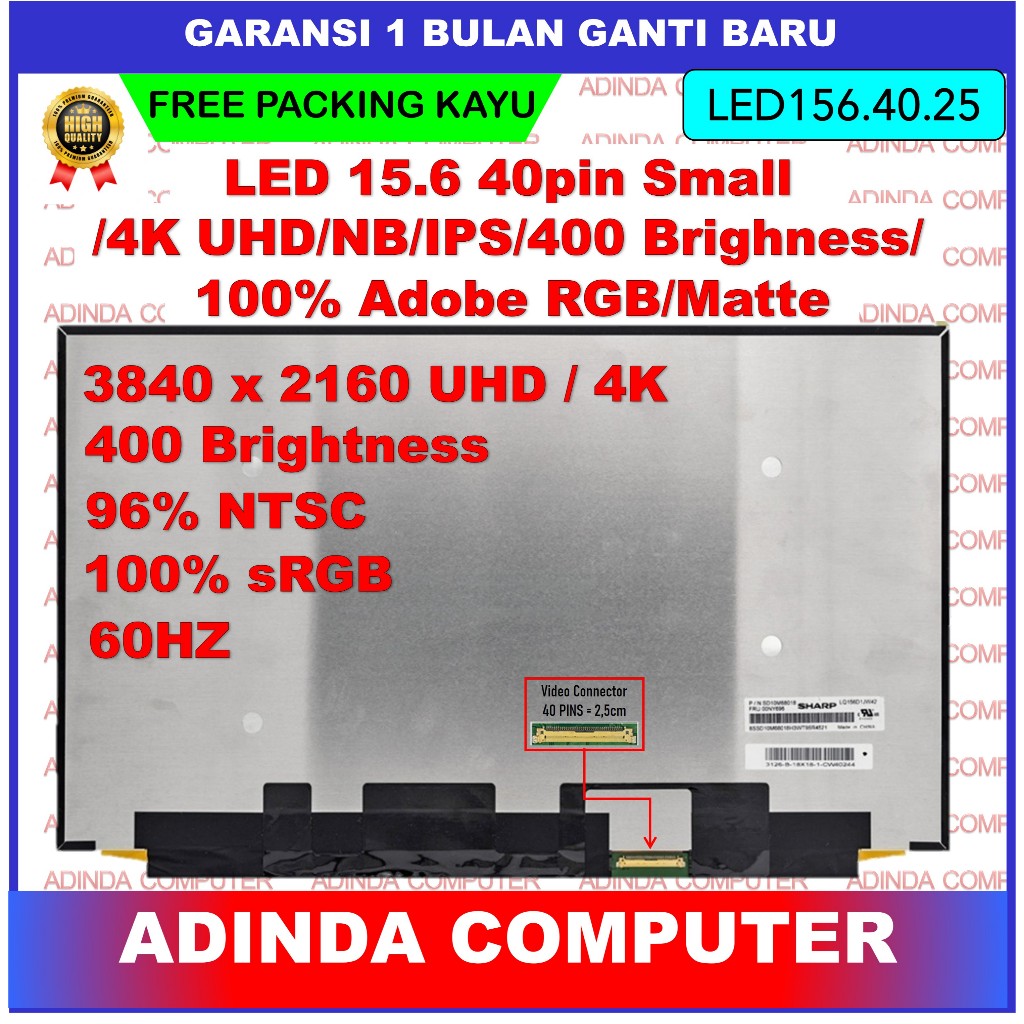 Jual LCD LED Lenovo ThinkPad P51 P52 UHD / 4K 3840x2160 Ultra HD ...