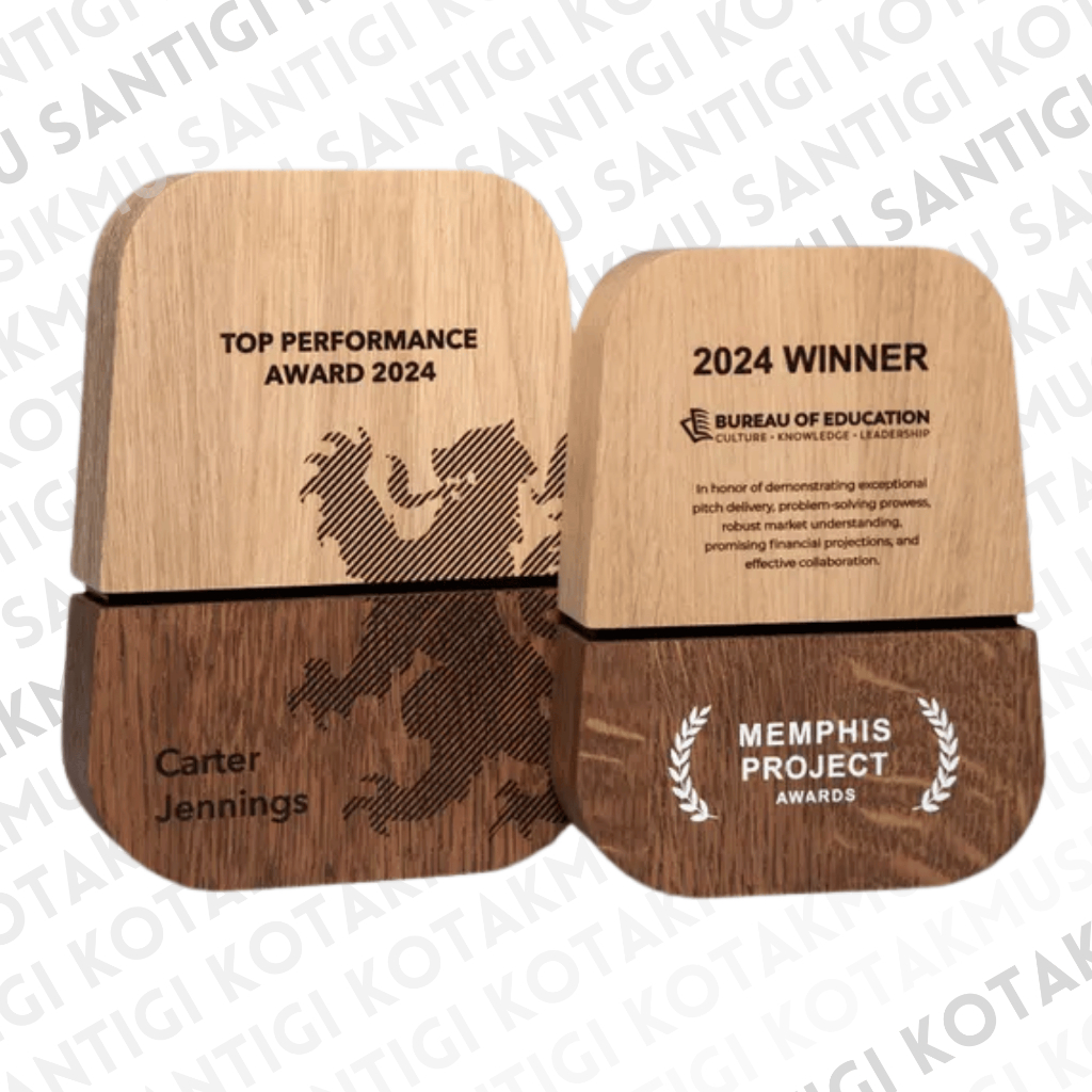Jual Trophy Kayu Custom (Tipe-35) | Piala Kayu Custom | Plakat Kayu ...