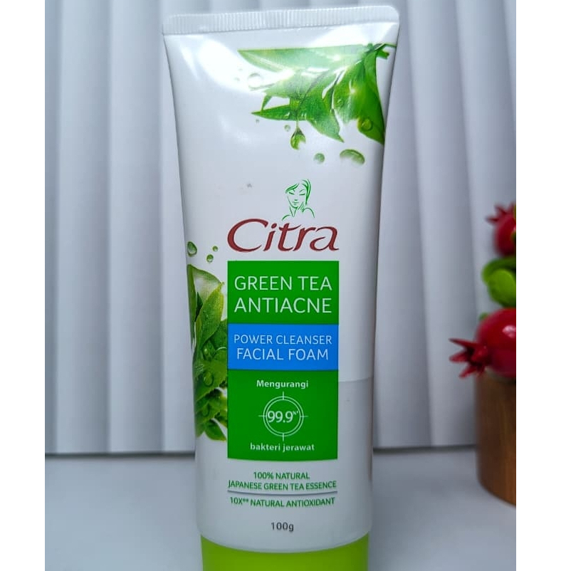 Jual Citra Green Tea Anti Acne Facial Foam 100GR / Citra Green Tea Anti ...