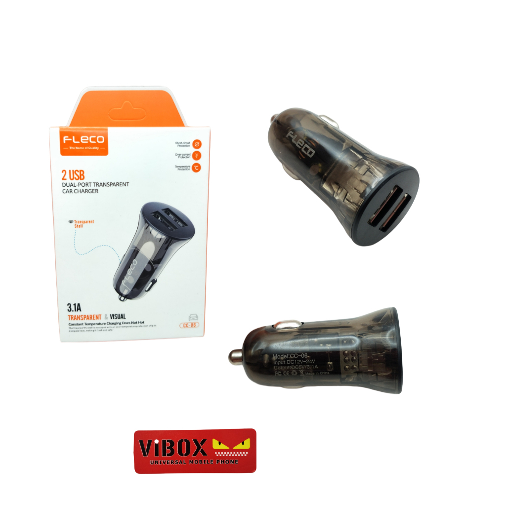 Jual SAVER MOBIL FLECO F65 / F66 / F68 2USB ADAPTOR CAR CHARGER ...