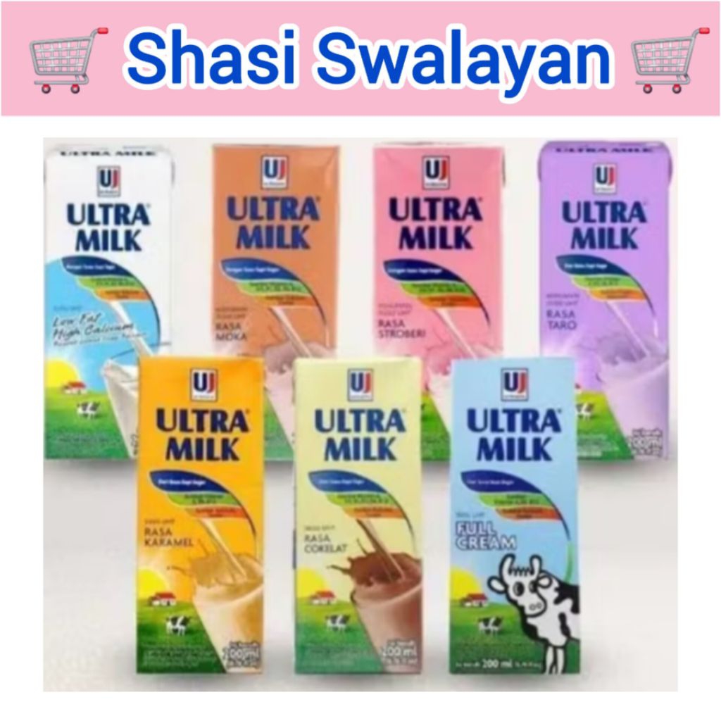Jual ULTRA MILK 1 Pcs 250 ML - Susu UHT Fullcream/ Coklat/ Strawberry ...