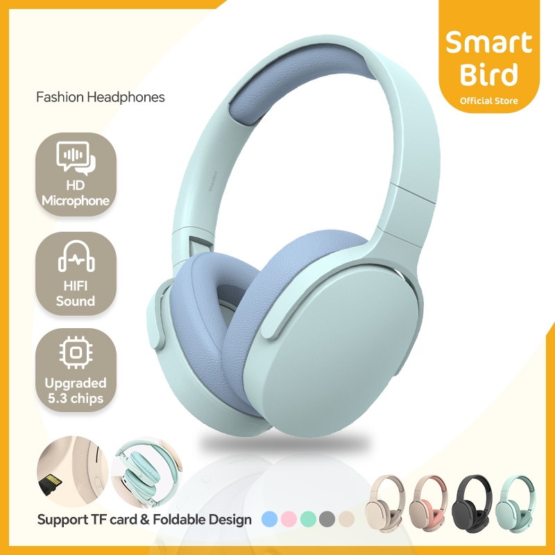 Jual SmartBird Headphone Bluetooth Simple and stylish Wireless Built-in ...
