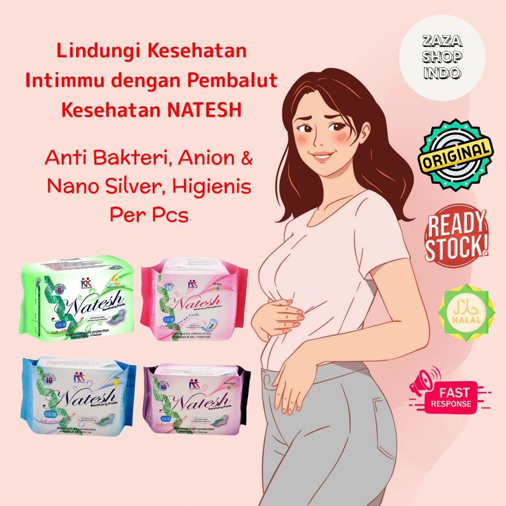 Jual NATESH Pembalut & Pantyliner Wanita Atasi Nyeri Haid, Keputihan ...