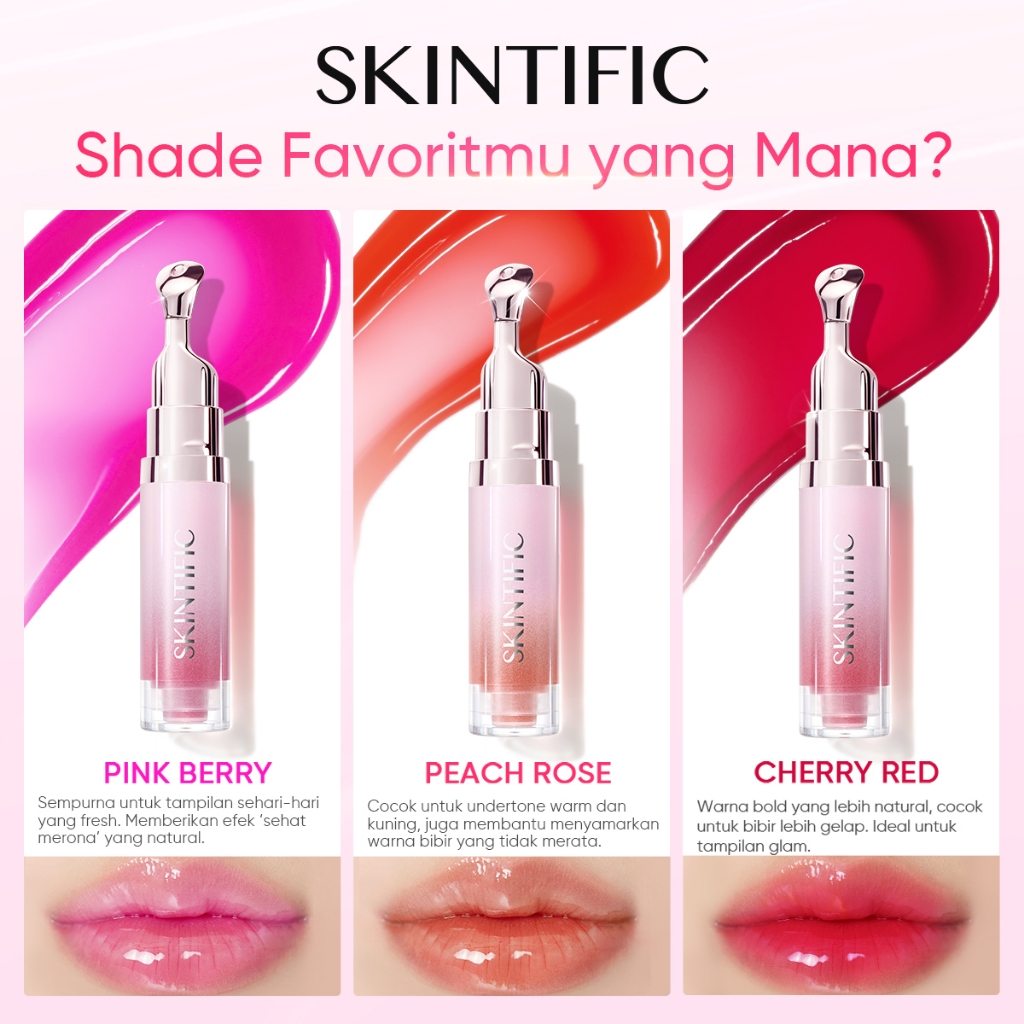 Jual SKINTIFIC RESMI- Brightening Lip 6.5ml | lip tint colorfit Serum Brightening Vitamin C Lip ...