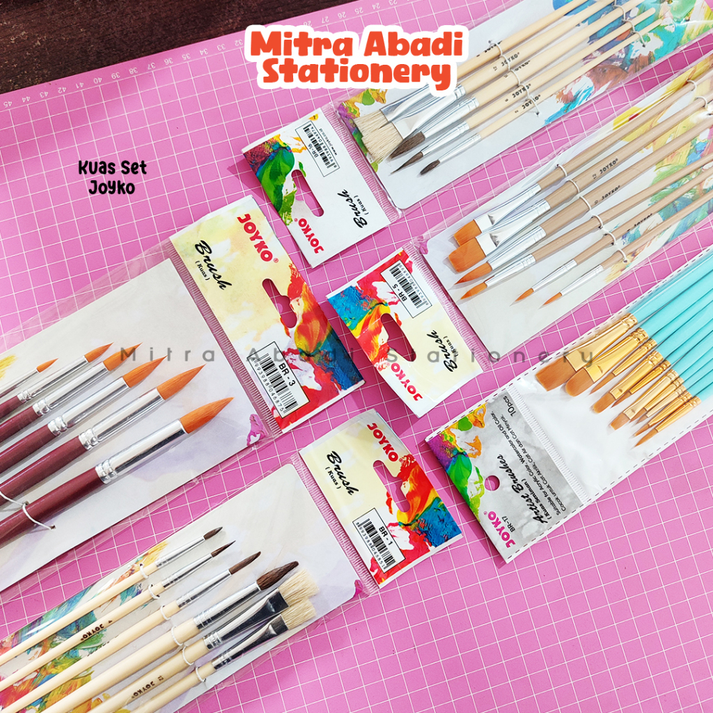 Jual KUAS SET JOYKO / BRUSH ALAT LUKIS CAT GAMBAR ART WATERCOLOR ...