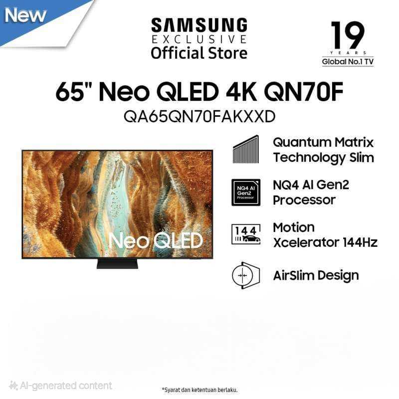 Jual Samsung Neo QLED 65QN70F 65 Inch Smart TV 4K UHD Motion Xcelerator ...