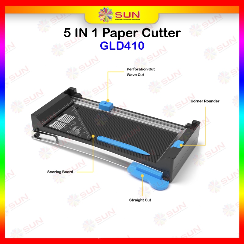 Jual Alat Potong Kertas Multifungsi 5 in 1 GLD410 A4 - Potong Lurus ...