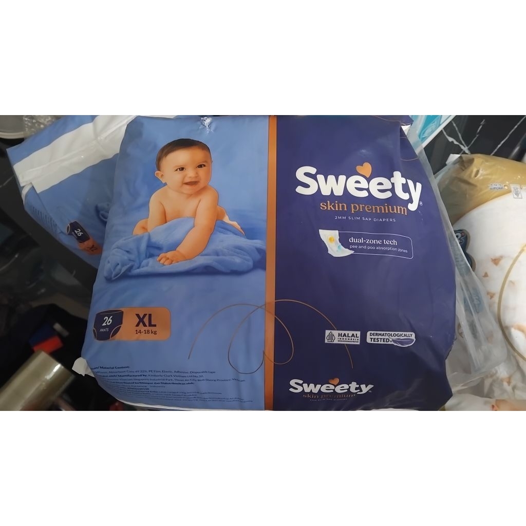 Jual SWEETY SKIN PREMIUM PAMPERS XL 26 x 1 pack | Shopee Indonesia