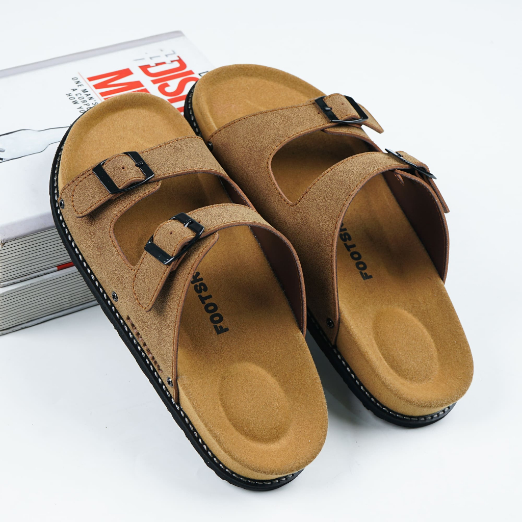 Jual Footsky - Martis Suede Brown2 Sandal Casual Pria Wanita Sendal ...