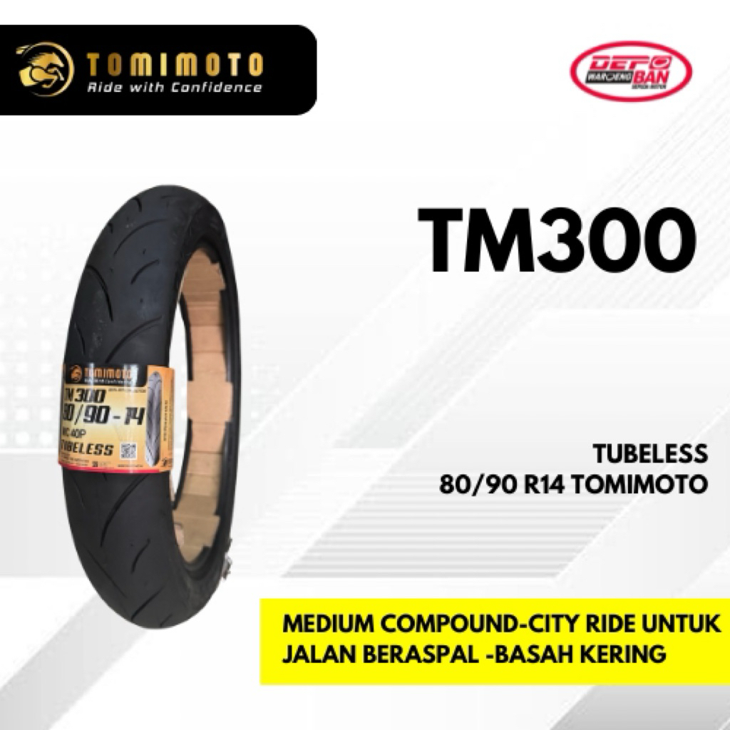 Jual BAN MOTOR RING 14 TUBLES UKURAN 80/90 TM300 TOMIMOTO | Shopee ...