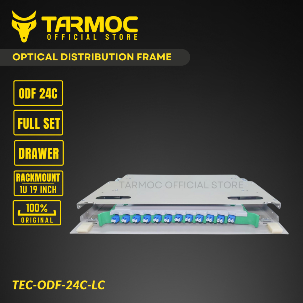 Jual Tarmoc TEC-ODF-24C-LC | Fiber Optic ODF 24 Core / OTB 24 Core LC ...