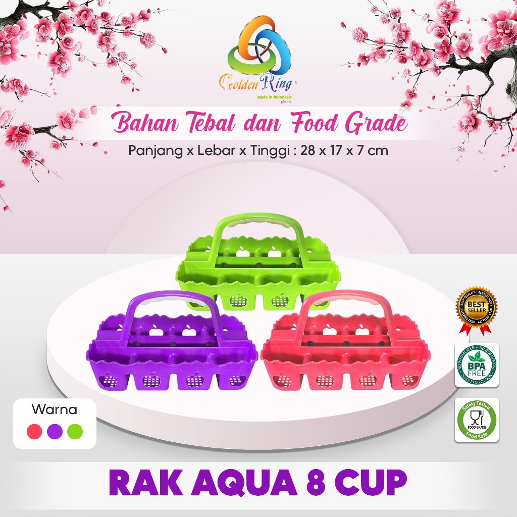 Jual RAK AQUA 8 CUP / Keranjang Botol / Tempat air mineral botol ...