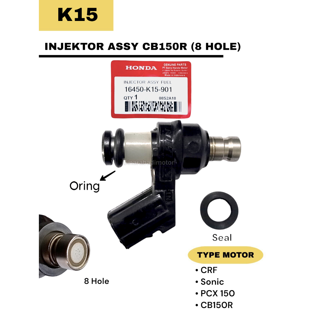 Jual Injektor K15 Hole 8 Cb 150R Cbr Old LED Verza CRF PCX Megapro New ...