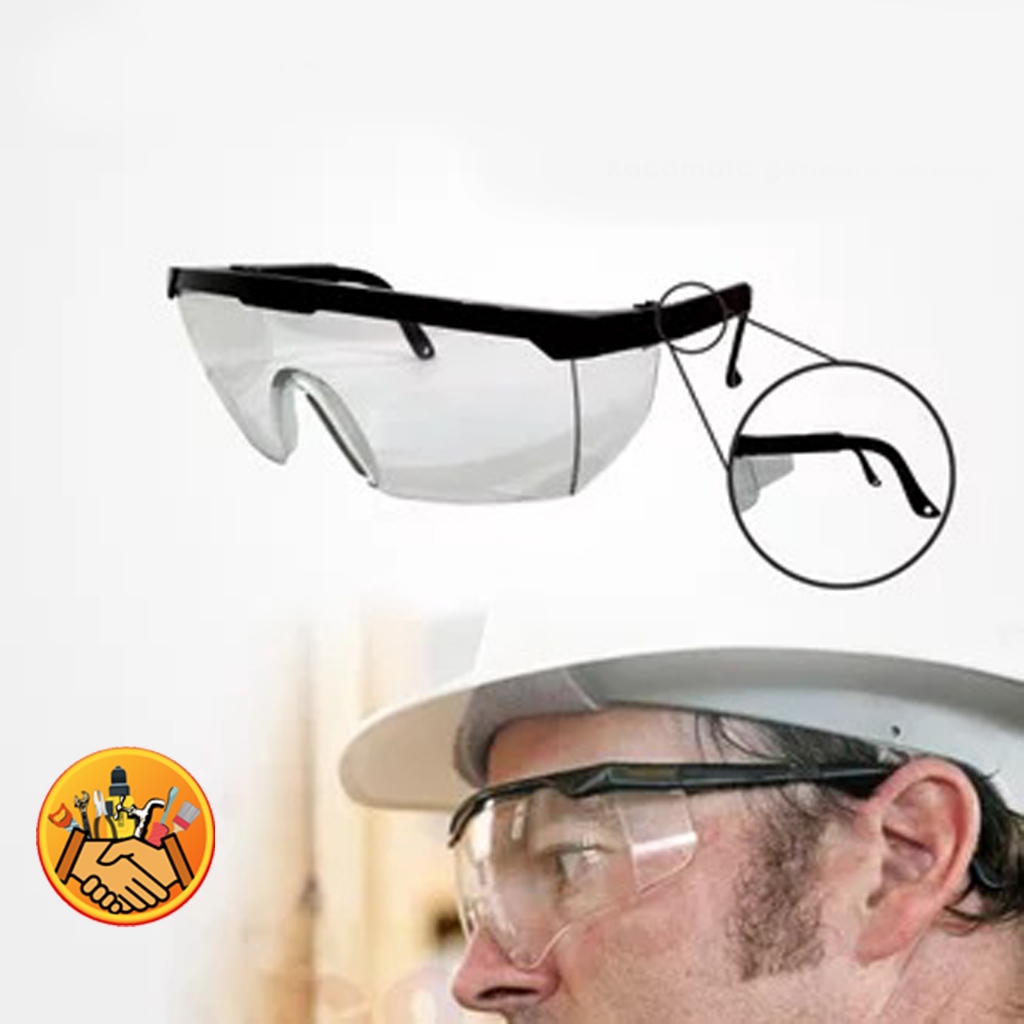 Jual Kacamata Safety Bening Clear Gerinda Style Pengaman Tukang Kaca ...