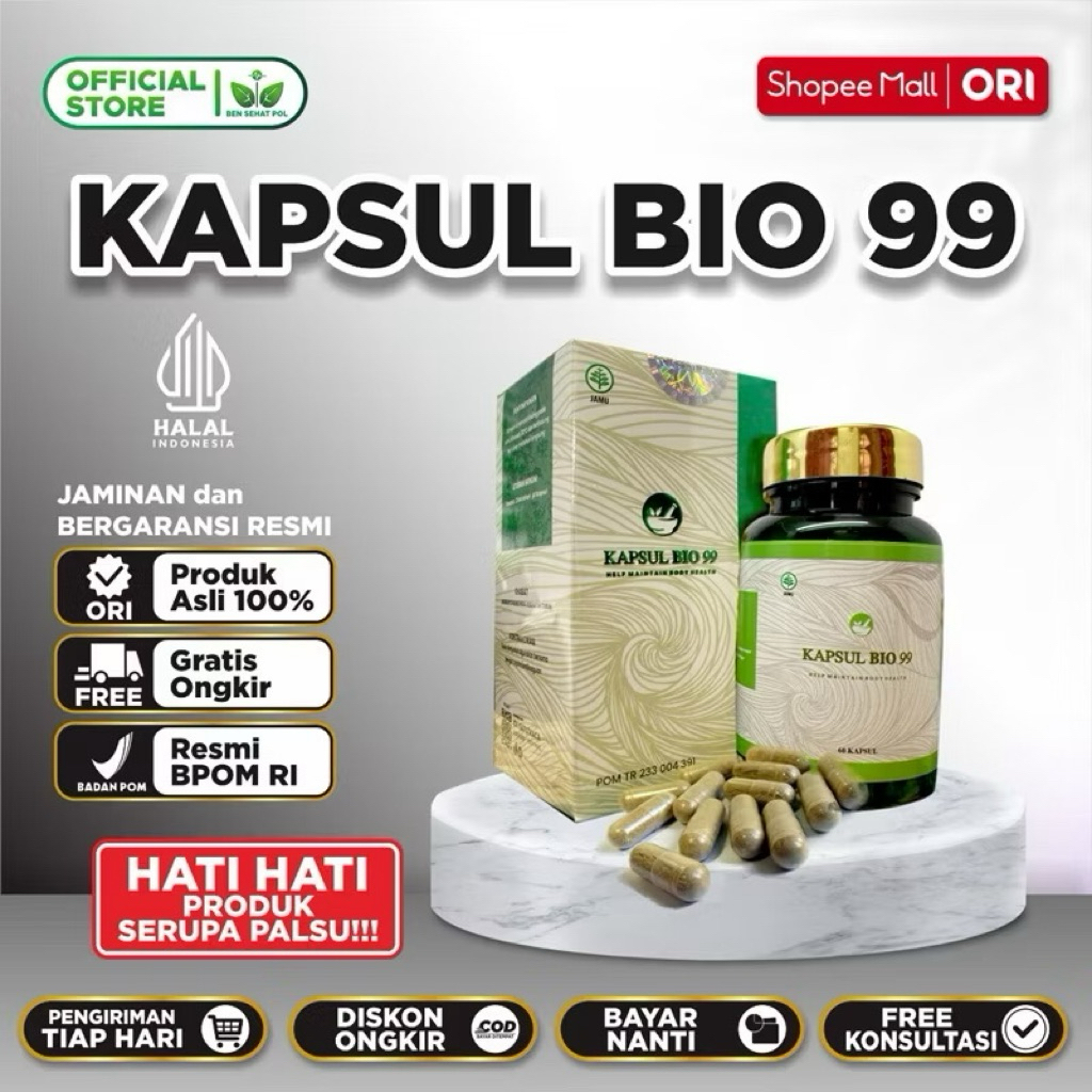 Jual KAPSUL AJAIB BIO 99 ORIGINAL BPOM / Herbal - Isi 60 Kapsul ...