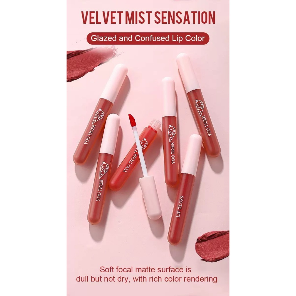 Jual YOO TIGER~ Glazed Velvet Mist Confused Lip Color | Shopee Indonesia