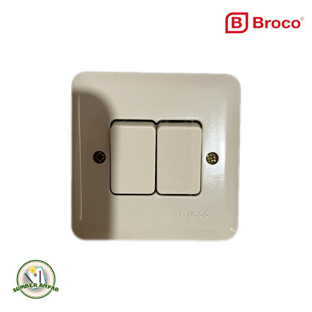 Jual BROCO Saklar Double Inbow / Saklar Ganda Broco | Shopee Indonesia