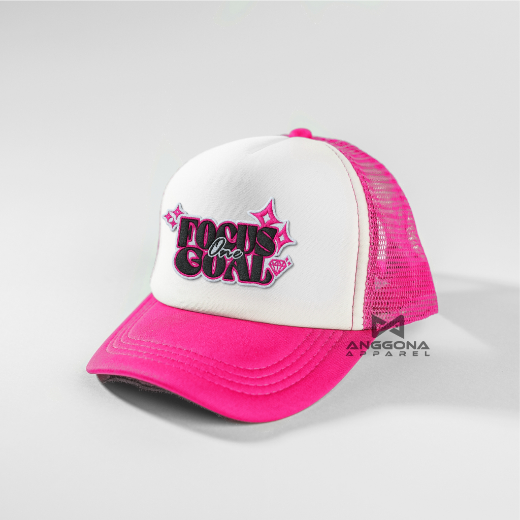 Jual Anggona Apparel Topi Jaring ping,biru muda,ungu Logo Focus One ...