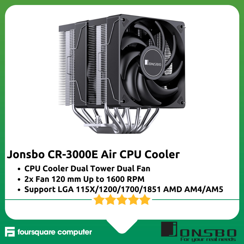 Jual Jonsbo CR-3000E Air CPU Cooler Komputer Dual Tower Dual Fan 6x ...
