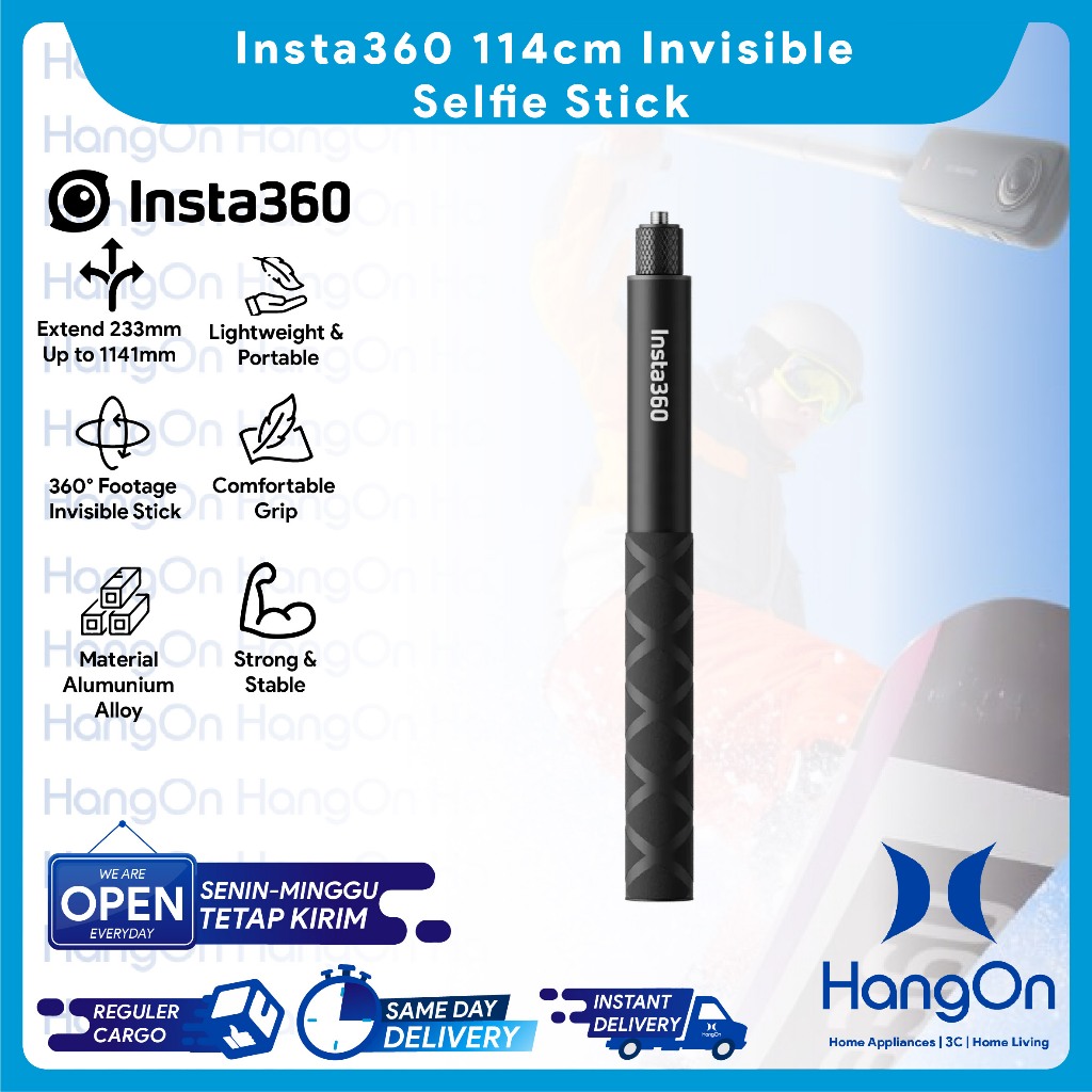 Jual Insta360 114cm Invisible Selfie Stick 360° Comfortable Grip Stik ...