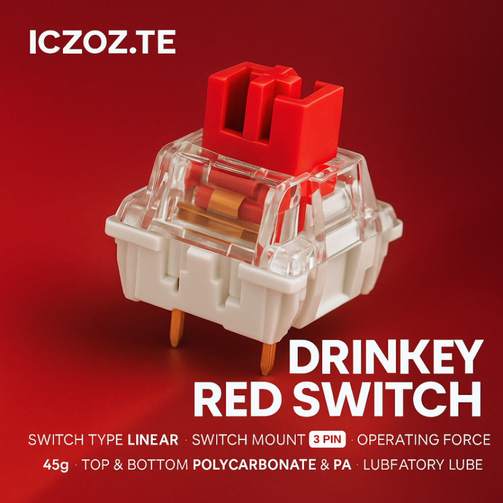 Jual 10 Pcs - Red Linear Switch Mechanical Keyboard 3 Pin Hot Swap ...