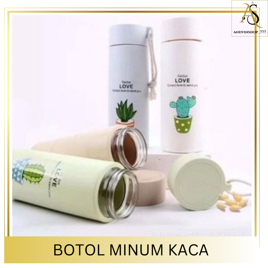 Jual AS - Botol Minum Kaca Botol Minum Kaktus Botol Minum Unik Botol ...