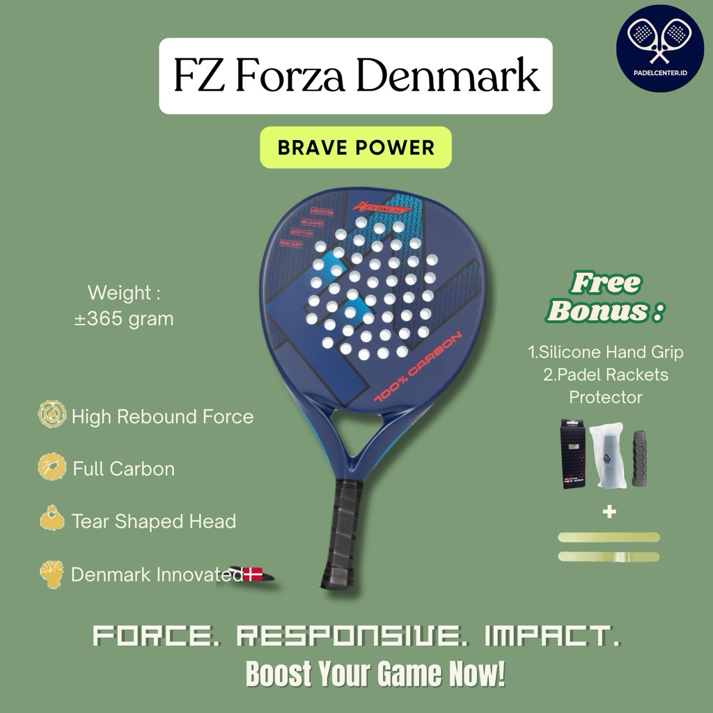 Jual FZ Forza Brave Power Series Full Carbon Padel Racket | Shopee ...
