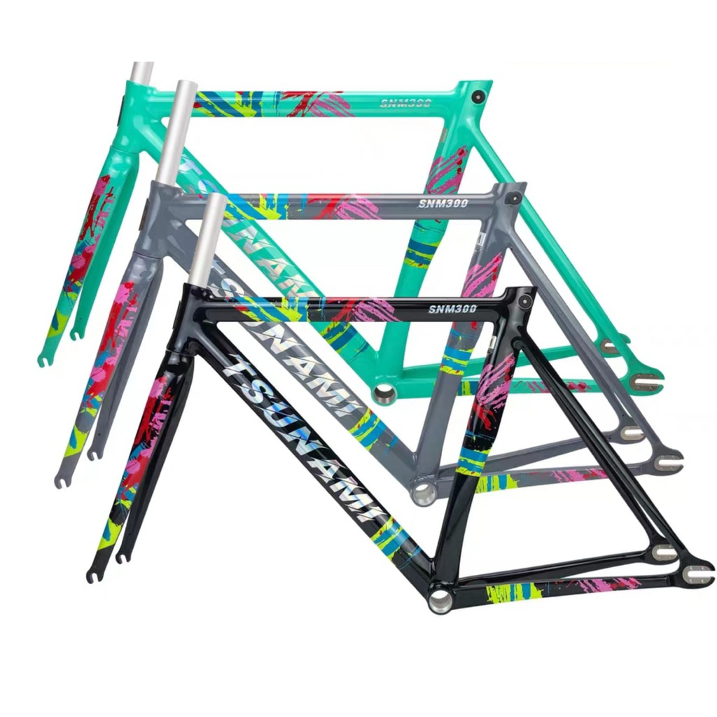 Jual Frameset Sepeda Fixie TSUNAMI SNM300 Warna Hitam, Grey, Bianchi ...