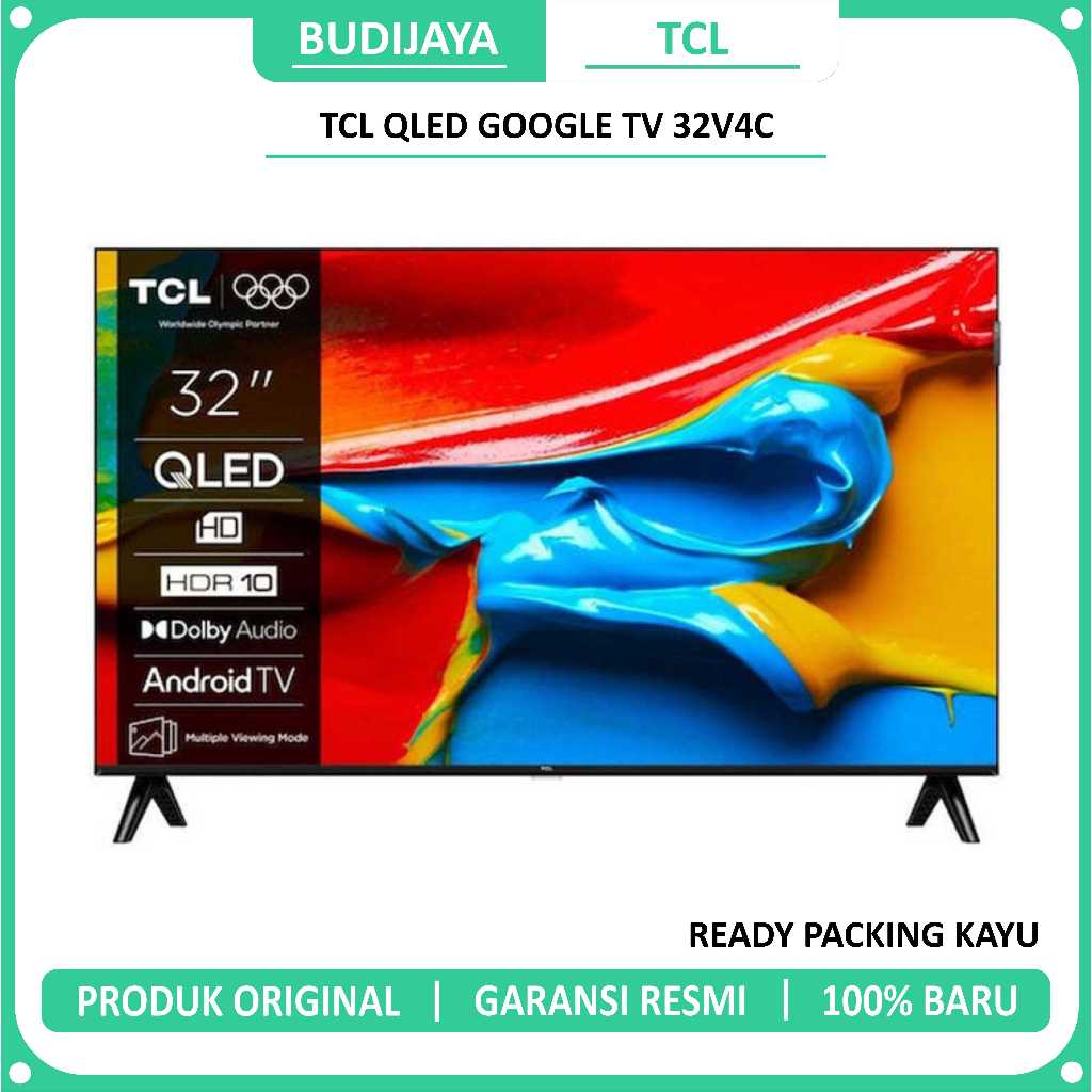 Jual TCL HD QLED Google TV 32 inch V4C - HDR 10 - Dolby Audio - Google ...