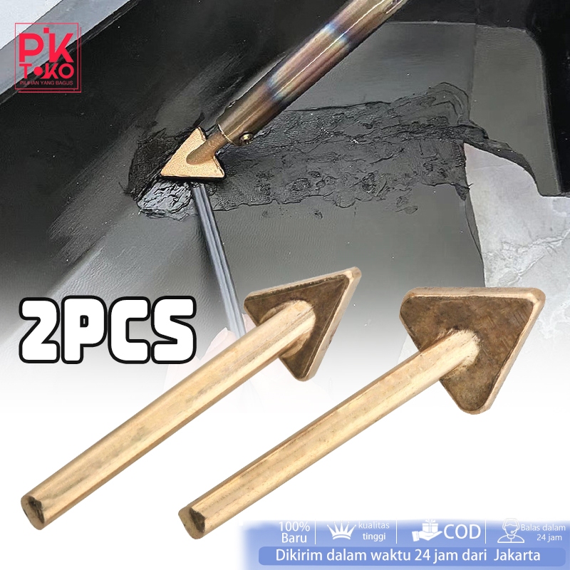 Jual 2pcs Plastic Welder Soldering Triangular Copper, Welding Tips ...