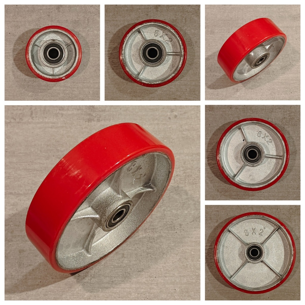 Jual Roda Only PU Merah Heavy Duty – Diameter 4”, 5”, 6”, 8” – Lebar 50 ...