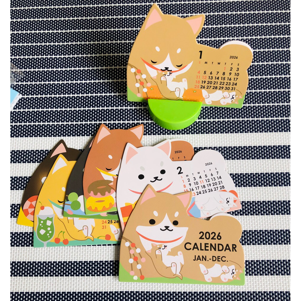 Jual 2026 calender table top kalender meja tahun 2026 original daiso ...