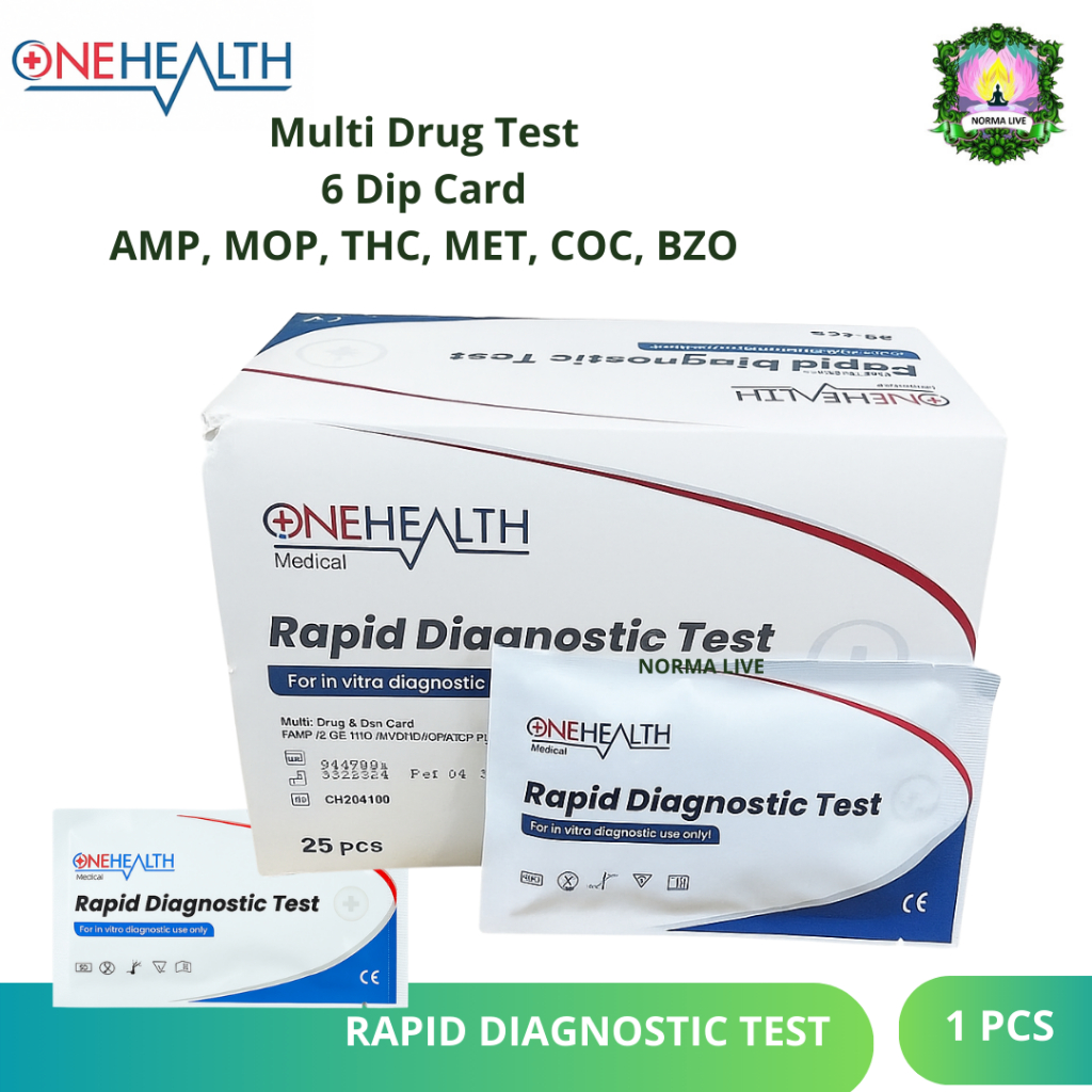 Jual Rapid Diagnostic Multi Drug Test OneHealth Tes Narkoba 6 Parameter ...