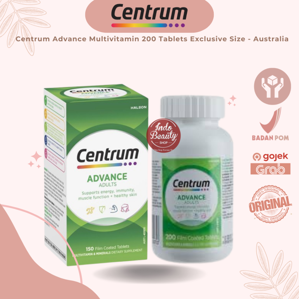 Jual Centrum Advance Multivitamin 200 Tablets Exclusive Size ...