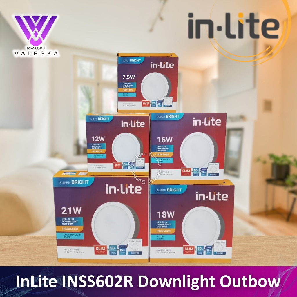 Jual INSS602R InLite In Lite In-Lite Super Bright LED Slim Downlight ...