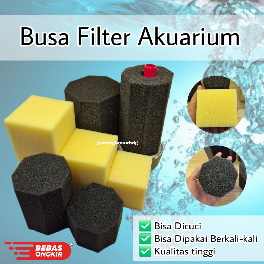 Jual BUSA FILTER AKUARIUM / SPONS MURAH AQUARIUM / BIO FOAM / AWET ...