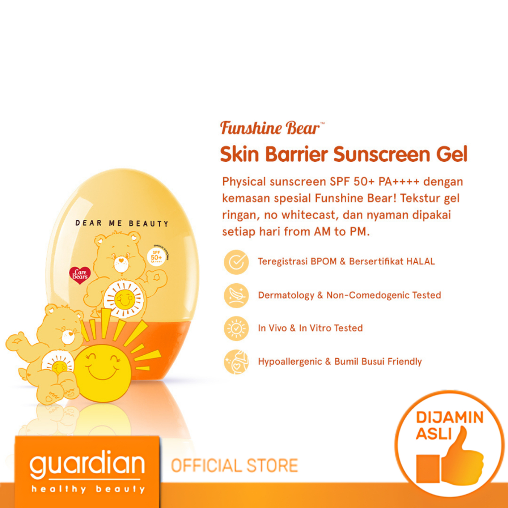 Jual Dear Me Beauty x Care Bears Skin Barrier Sunscreen Gel SPF 50+ PA ...