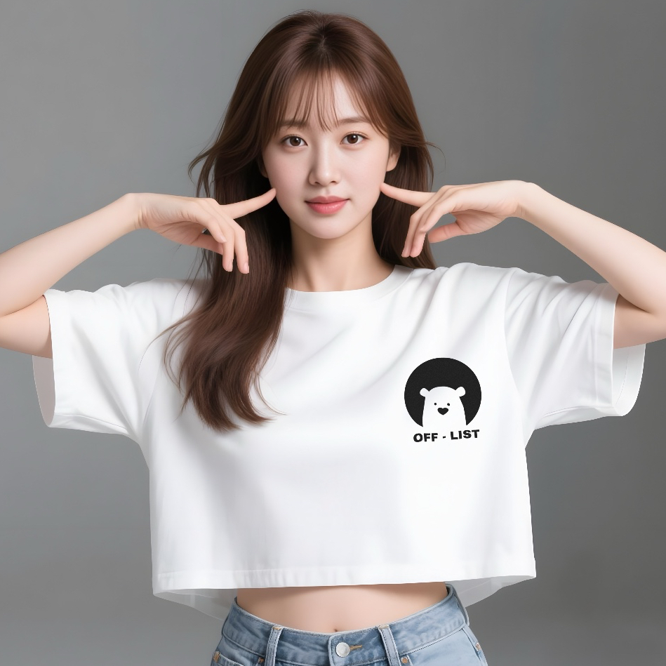 Jual Crop Top Oversize Wanita | Kaos Crop Cewek Atasan Korean Style ...