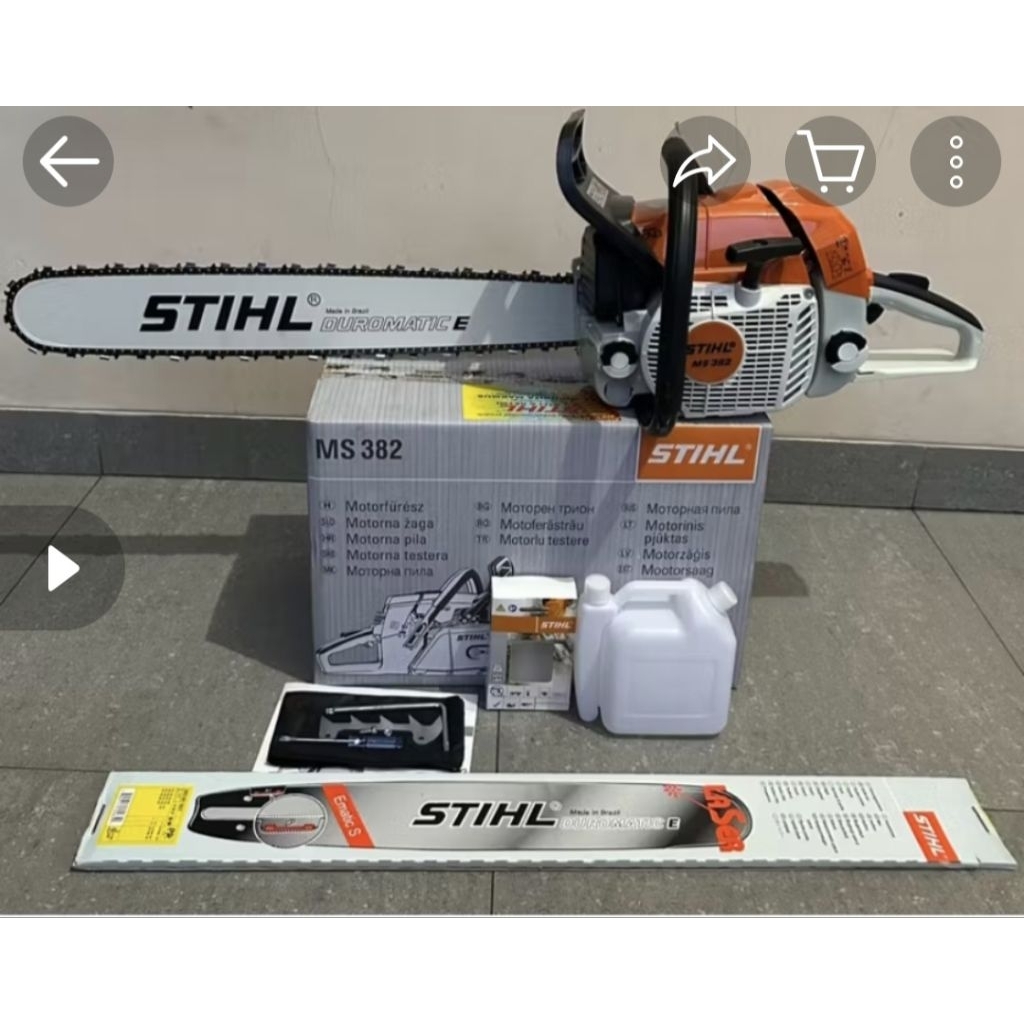 Jual Mesin Chainsaw/Senso Asli STIHL MS 382 komplit dengan Bar 25 inch/63 cm rantai 42 mata ...